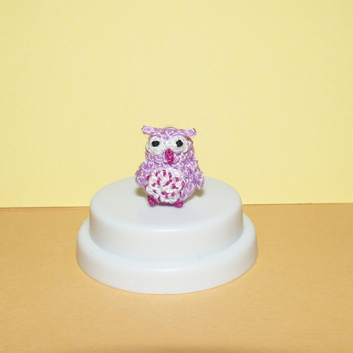 Beautiful Tiny Owl - Miniature Owl - Crochet Micro Owl - Dollhouse Owl ...