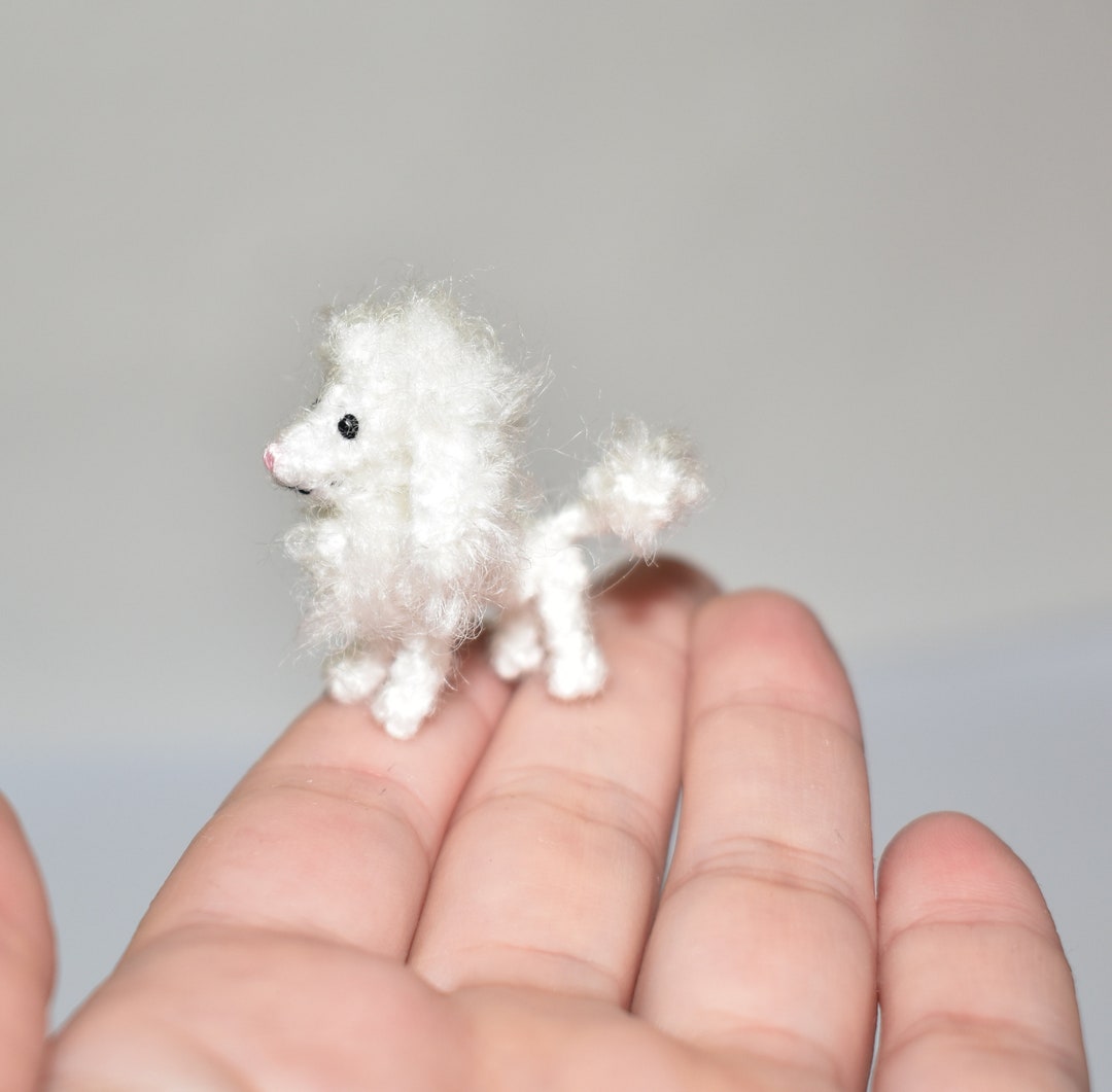 Tiny White Poodle Dog Small Dog Figure Amigurumi Dog Stuffed Toy ...