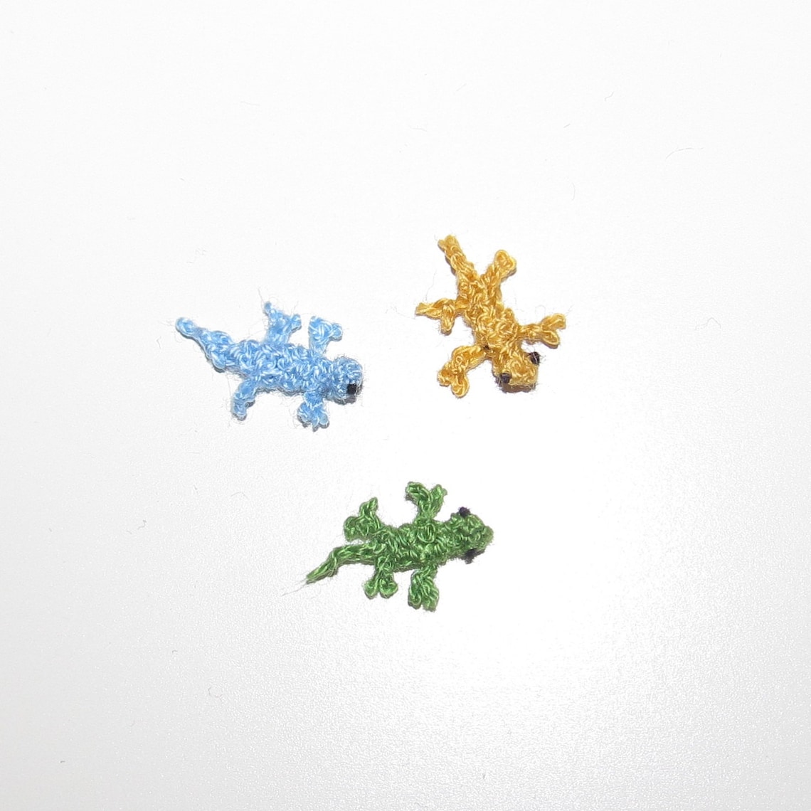 Extremely Micro Gecko - Tiny Crochet Lizard Miniature Terrarium Animals ...