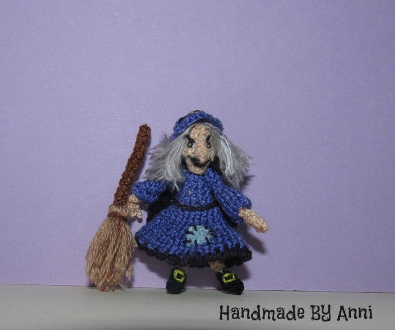 Miniature Witch Halloween Witch Dollhouse Witch Handmade | Etsy