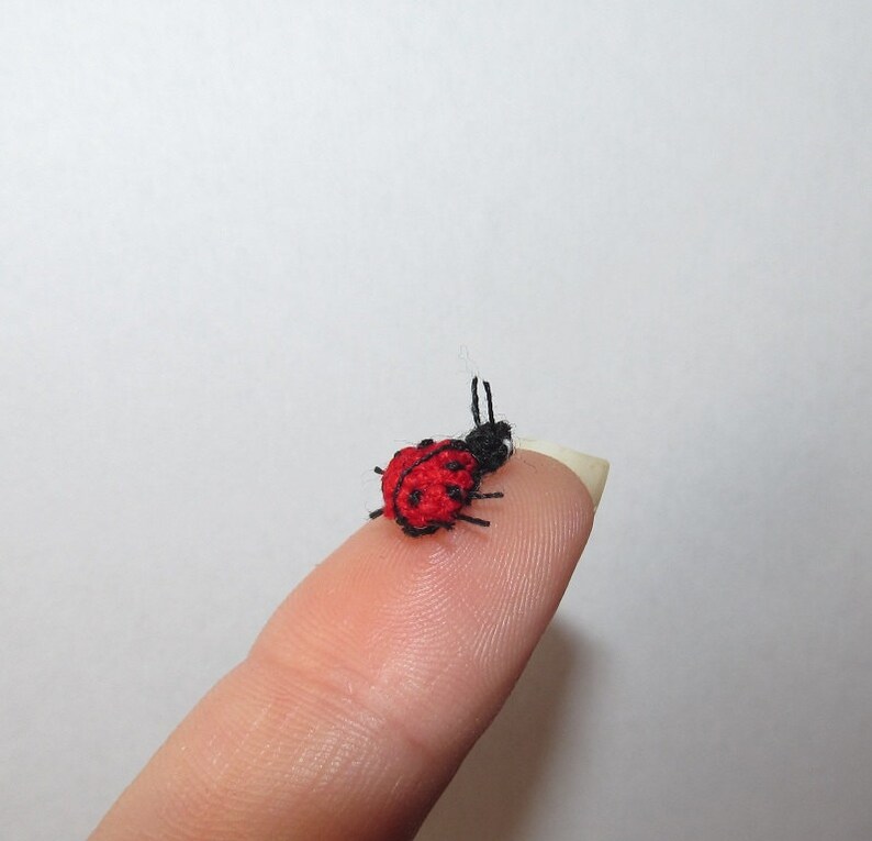 Miniature Ladybug Micro Ladybug Crochet Ladybug Miniature | Etsy
