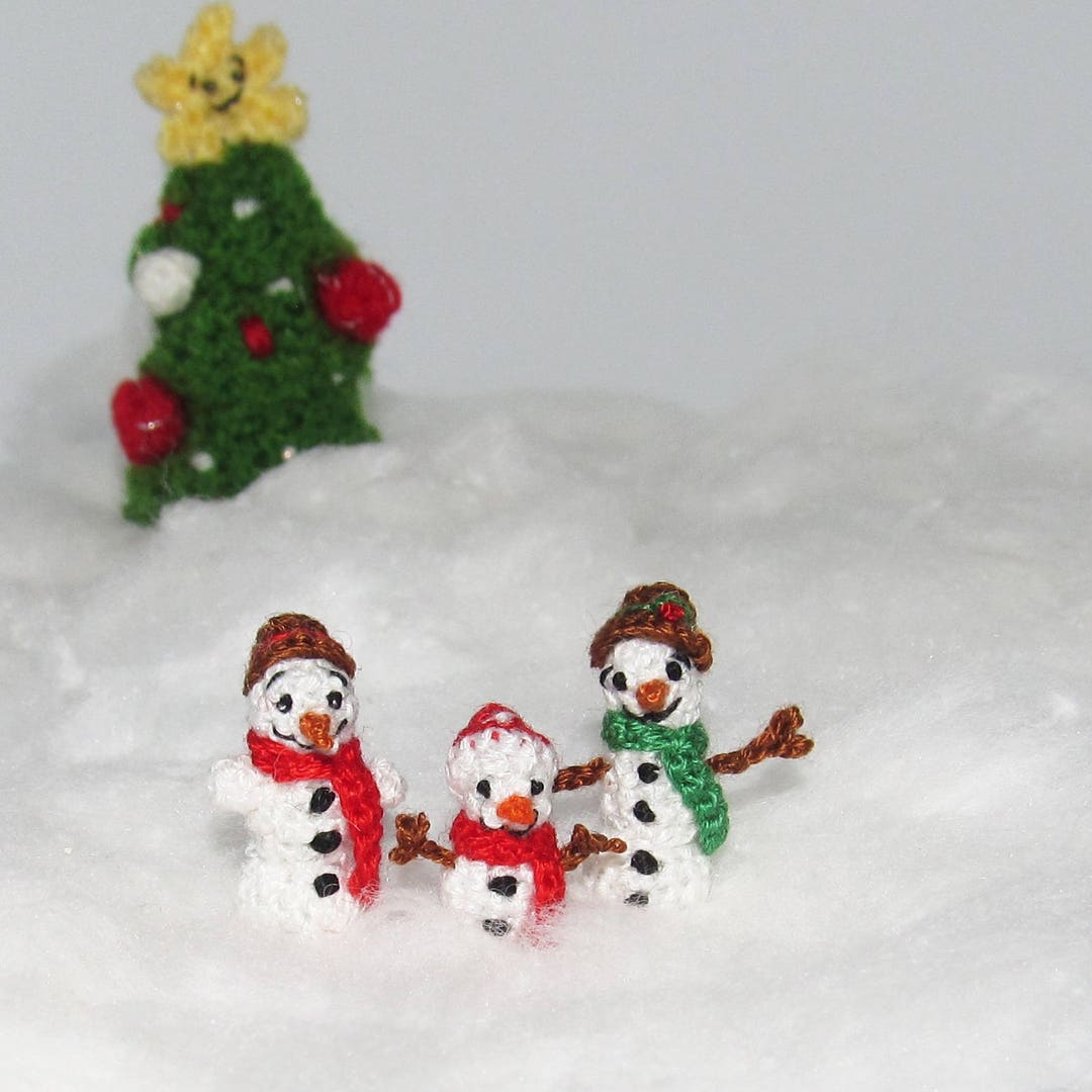 Miniature Snowman Micro Snowman Dollhouse Miniatures Tiny Christmas ...
