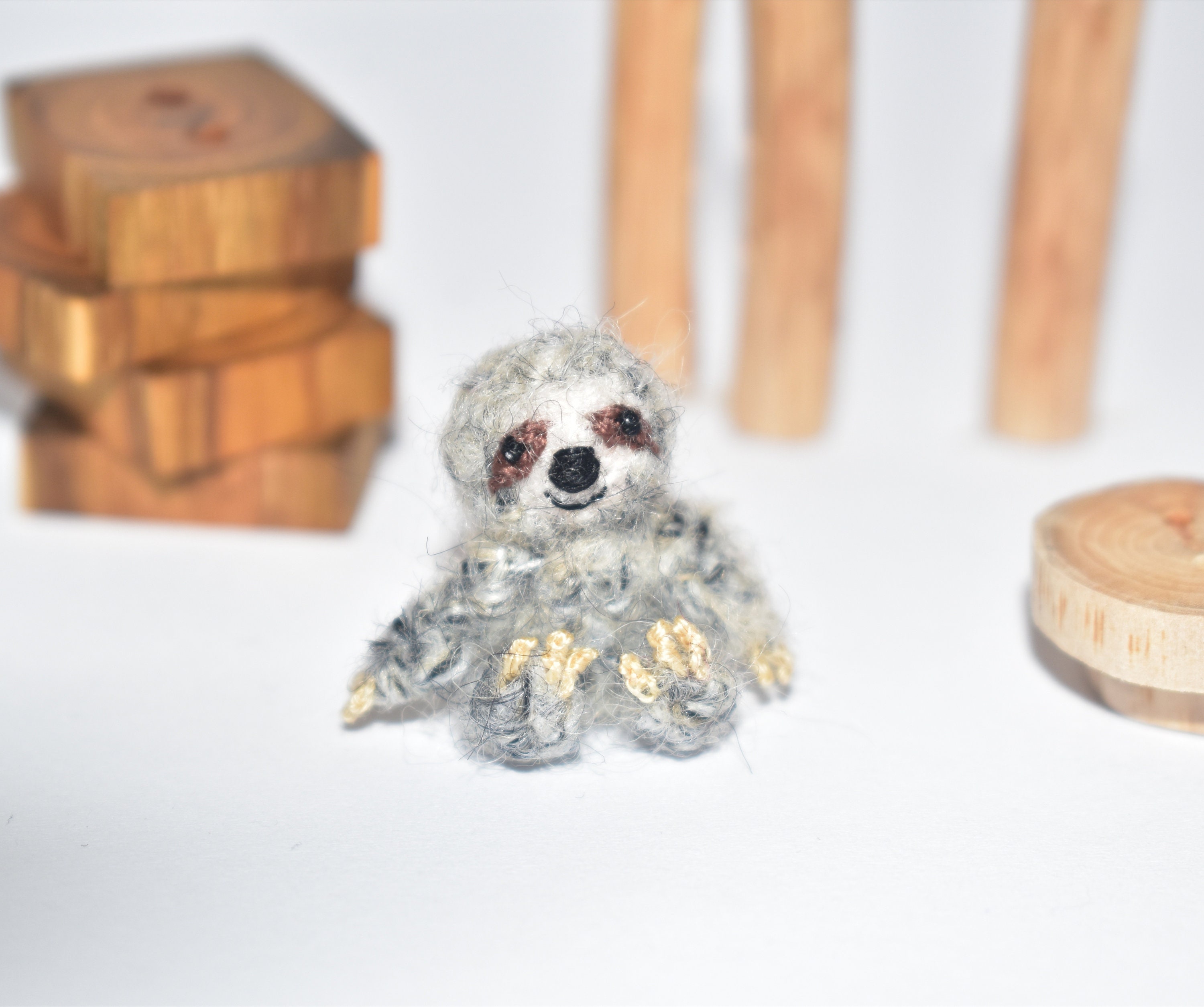 Miniature Crochet Sloth Amigurumi Sloth Micro Sloth - Etsy