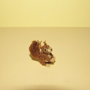 Miniature Squirrel Dollhouse Realistic Squirrel Figure Micro Miniature ...