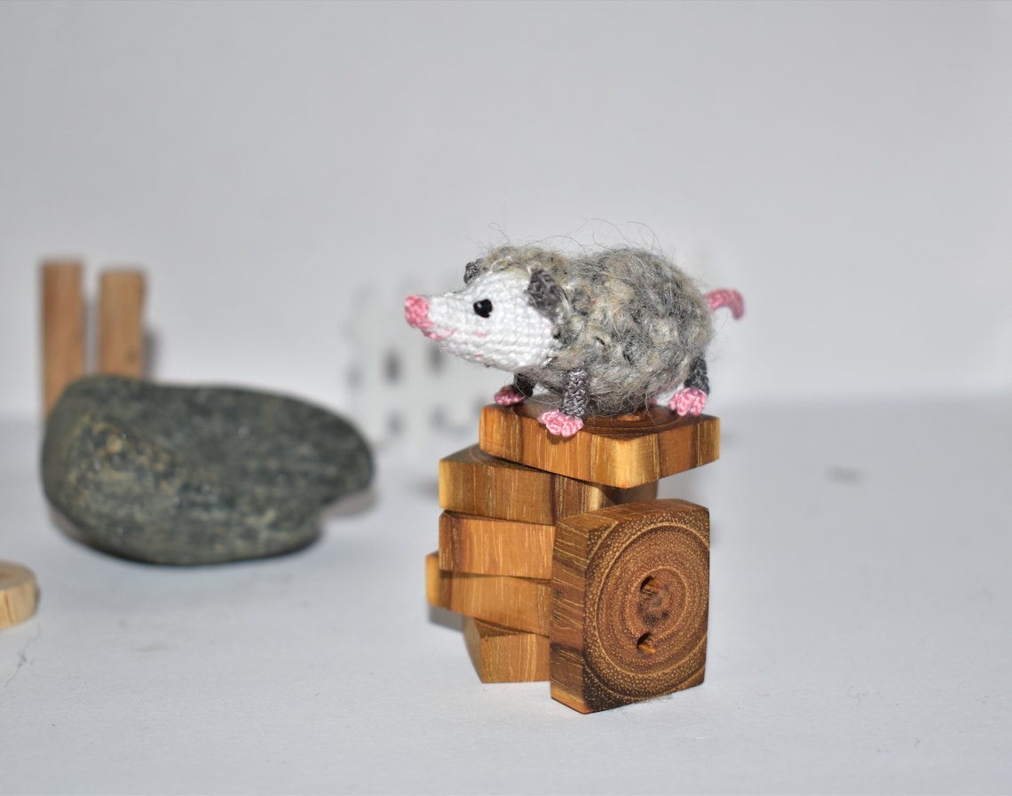 Miniature opossum gift opossum artist miniature ooak | Etsy