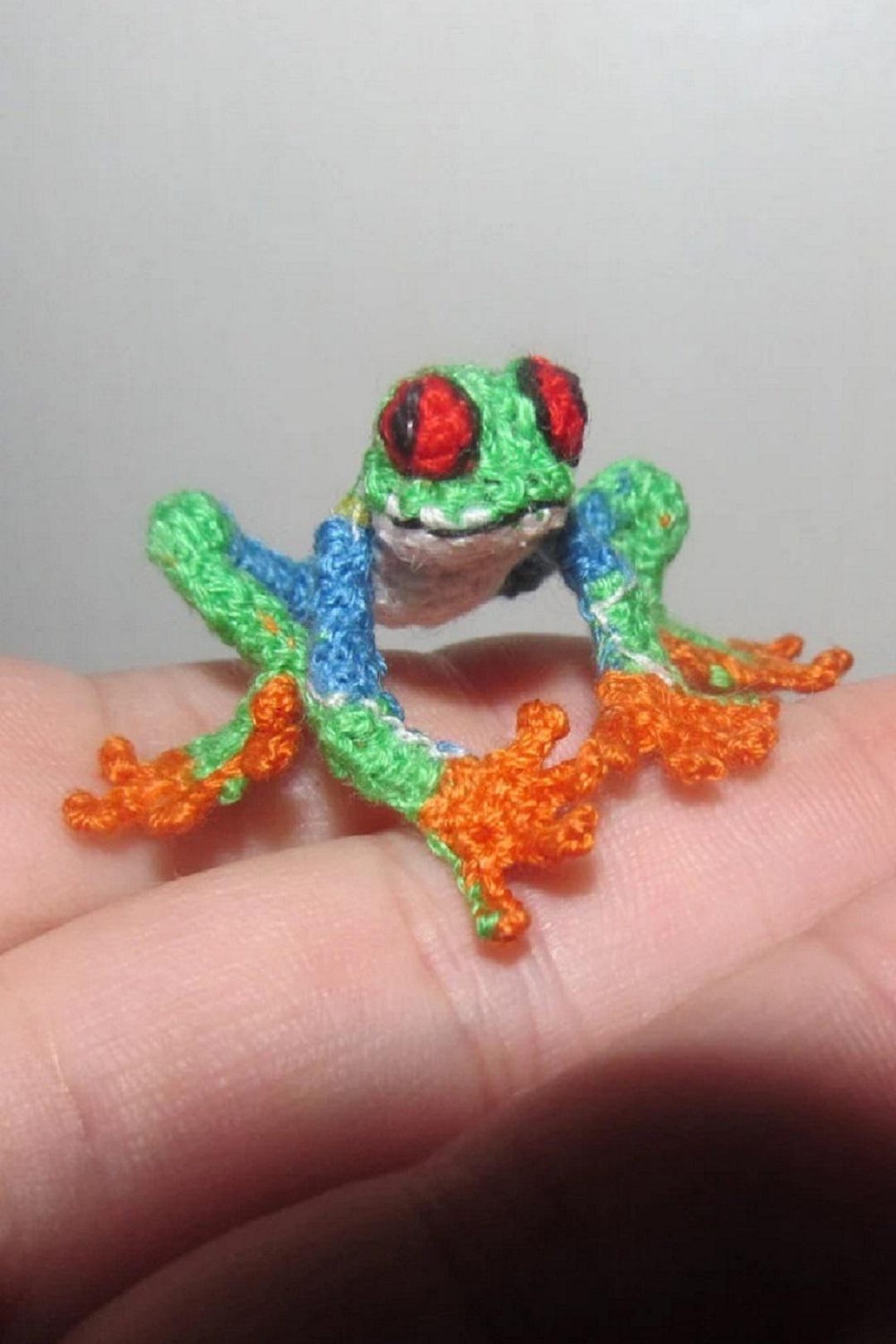 Miniature Red Eyed Tree Frog Lover Gift for Animal Lover Crochet ...