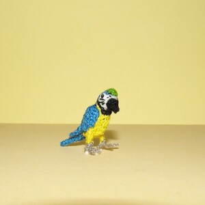 Miniature Parrot ARA Dollhouse Parrot Unique Realistic Parrot Crochet ...