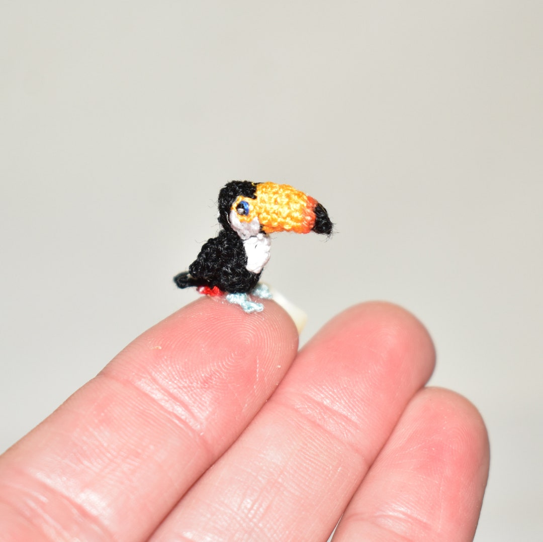 Miniature Crochet Bird Miniature Toucan Dollhouse Bird - Etsy