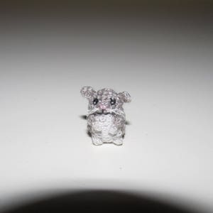 Miniature Chinchilla Micro Crochet Chinchilla Dollhouse Miniature Pet ...