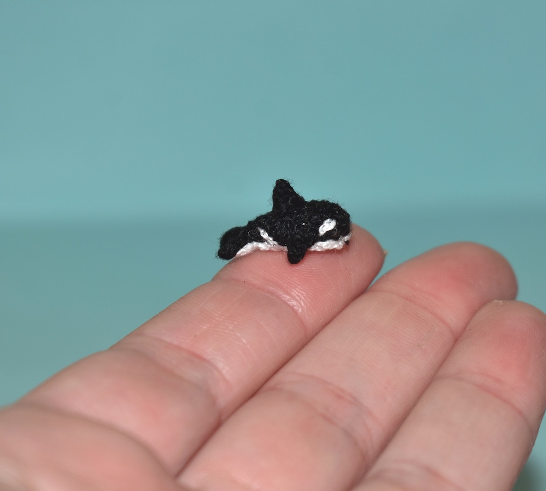 Micro Orca - Miniature Killer Whale Dollhouse Crochet Orca Whale ...