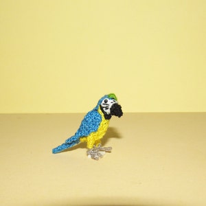 Miniature Parrot ARA Dollhouse Parrot Unique Realistic Parrot Crochet ...