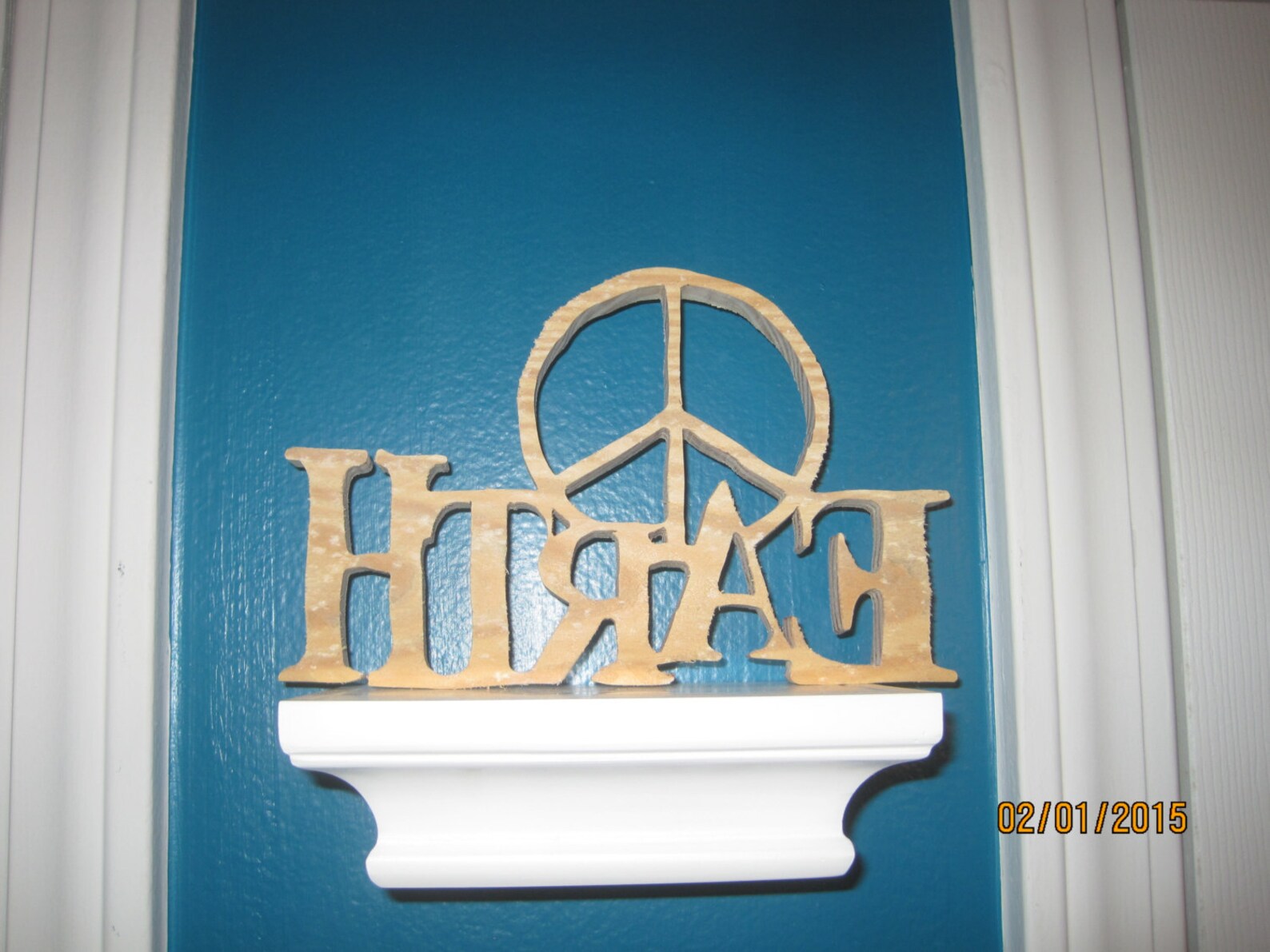 Peace on Earth Peace Earth Sign Wall Shelf Earth Day Wood Art - Etsy