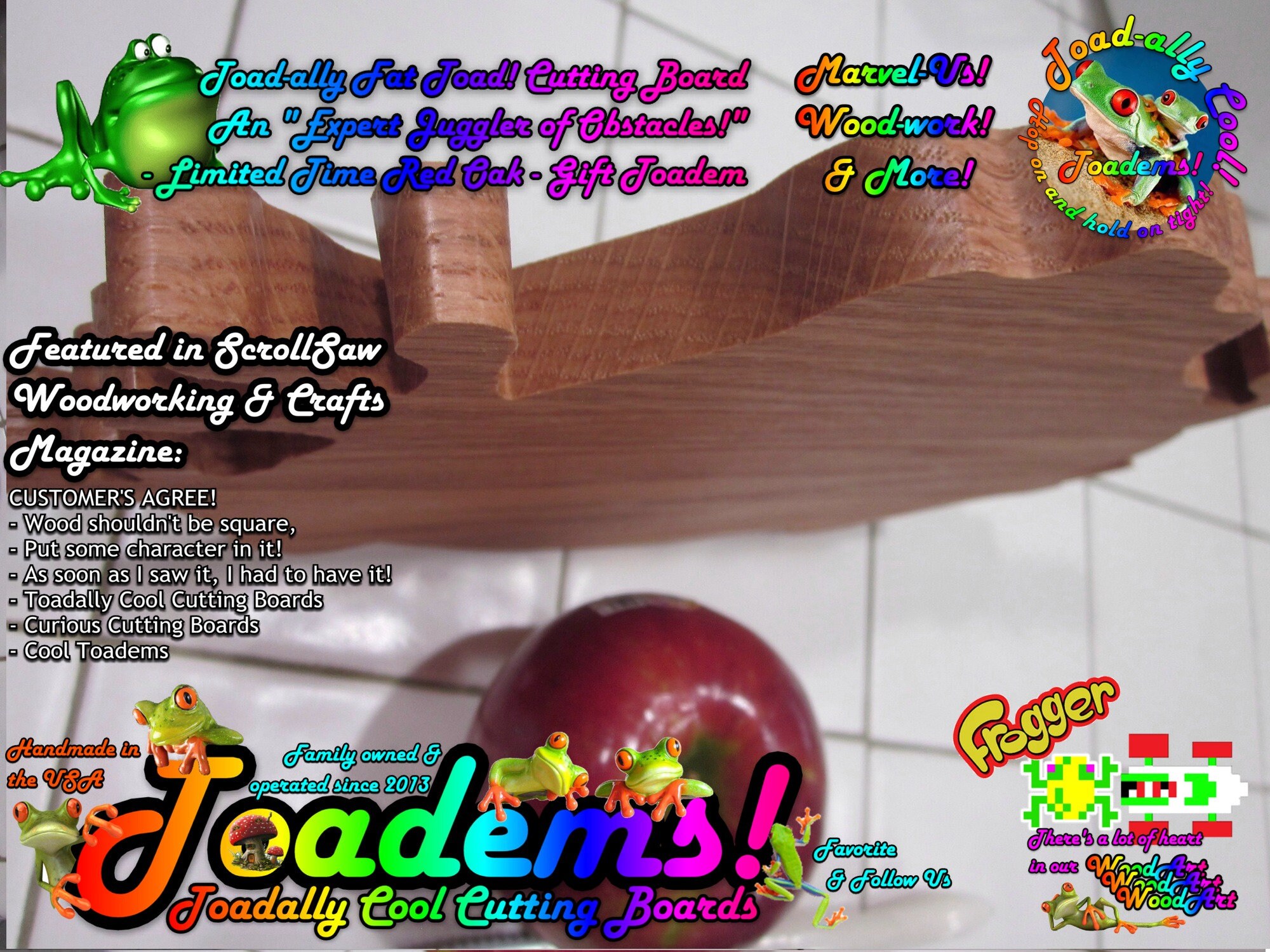 Toad-ally Fat Toad Splat Frogger Charcuterie Boards, Chopping Blocks ...