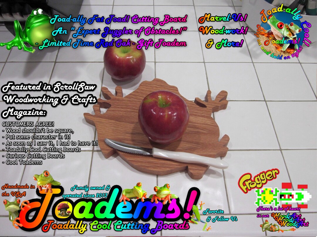 Toad-ally Fat Toad Splat Frogger Charcuterie Boards, Chopping Blocks ...