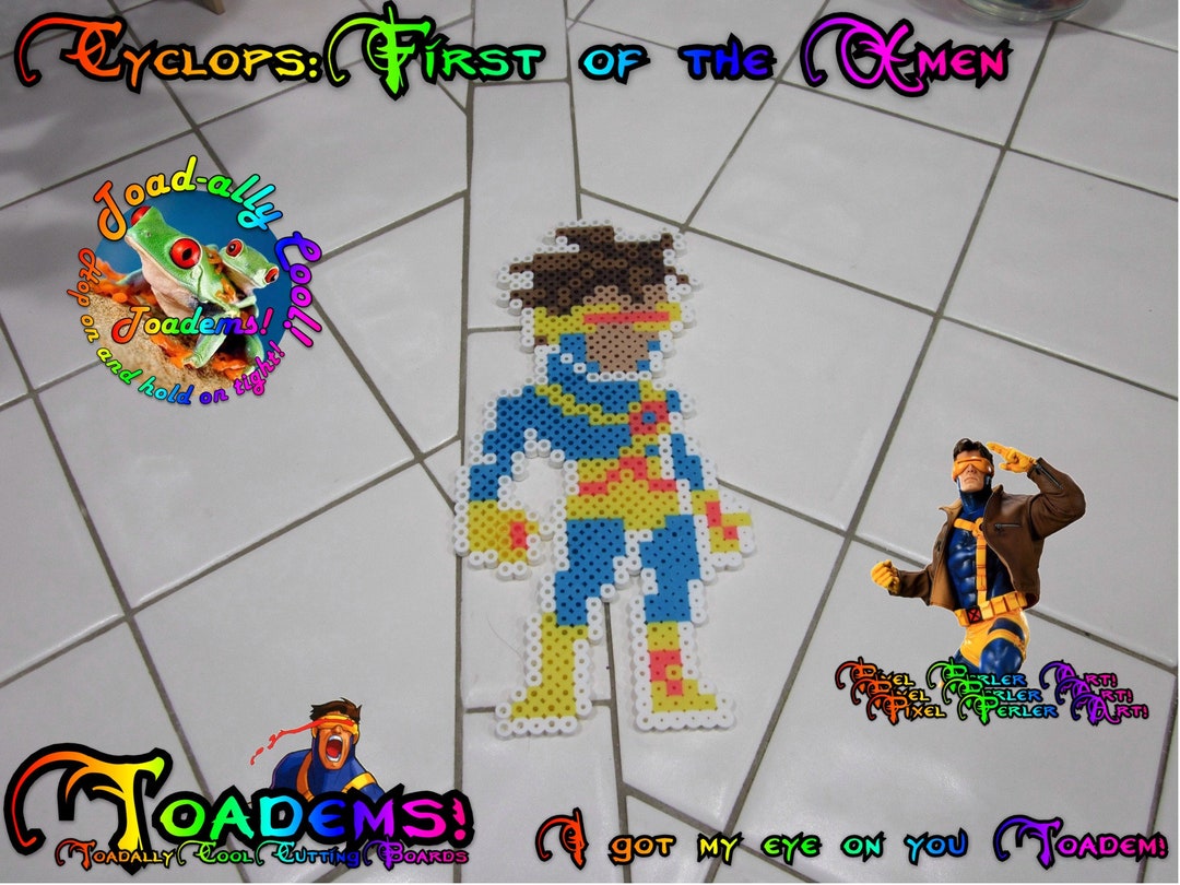 Toad-ally Cool Cyclops Marvel Mutant Wall 8-bit Pixel Art - Etsy