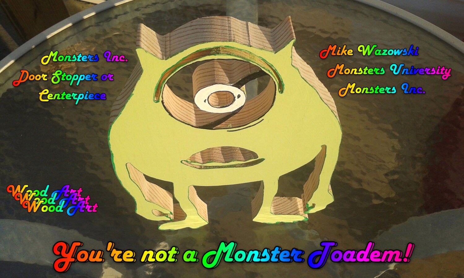 Mike Wazowski Mikey Monsters University Inc Pixar Movie wood - Etsy