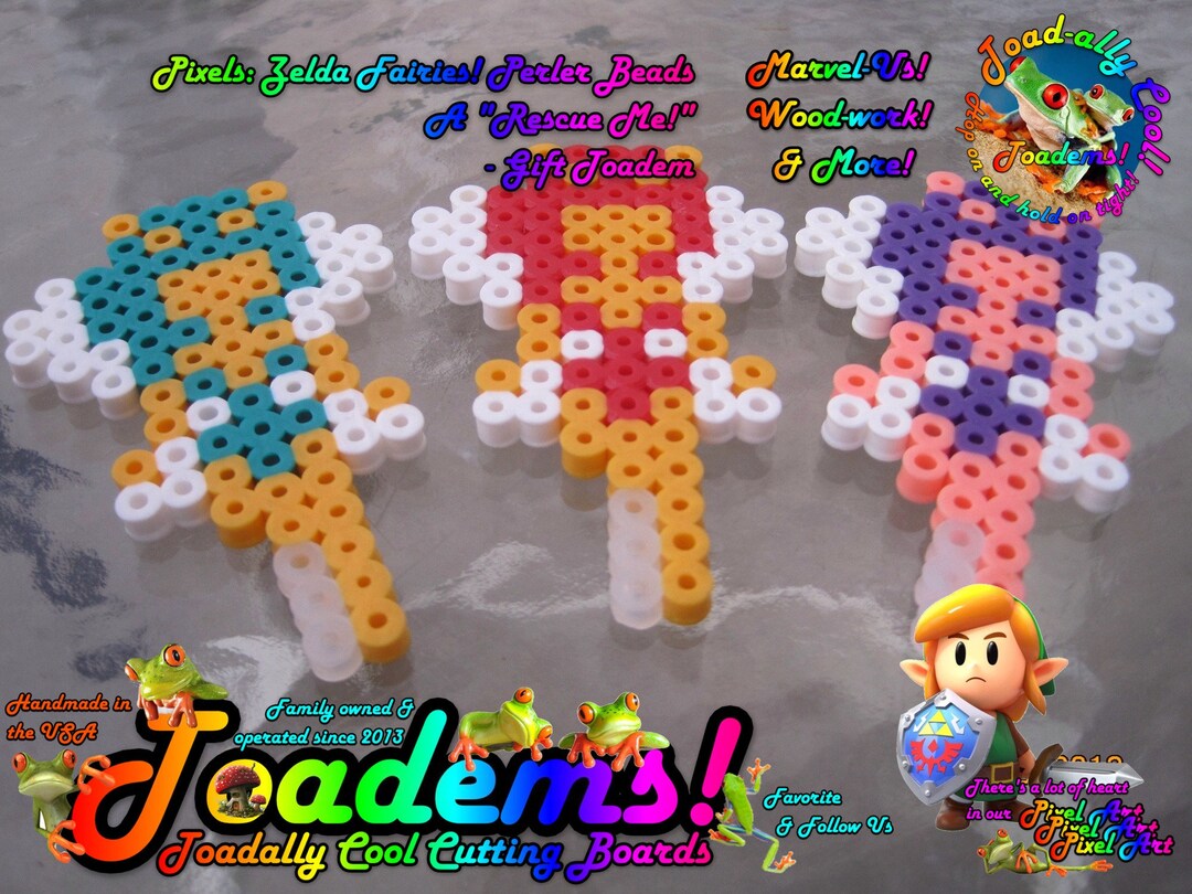 Toad-ally Pixels: Zelda Farie Link Wall 8-bit Pixel Art - Etsy