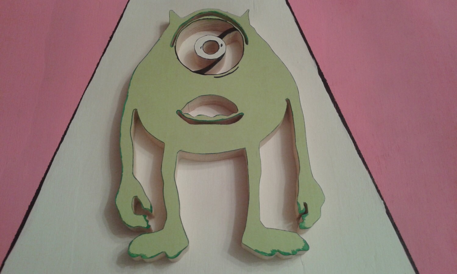 Mike Wazowski Mikey Monsters University Inc Pixar Movie wood - Etsy