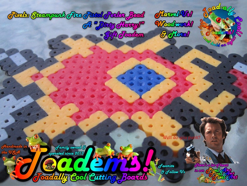Toad-ally Trendy Pixels: Steampunk Fire Pistol Perler Bead Pixel Art ...
