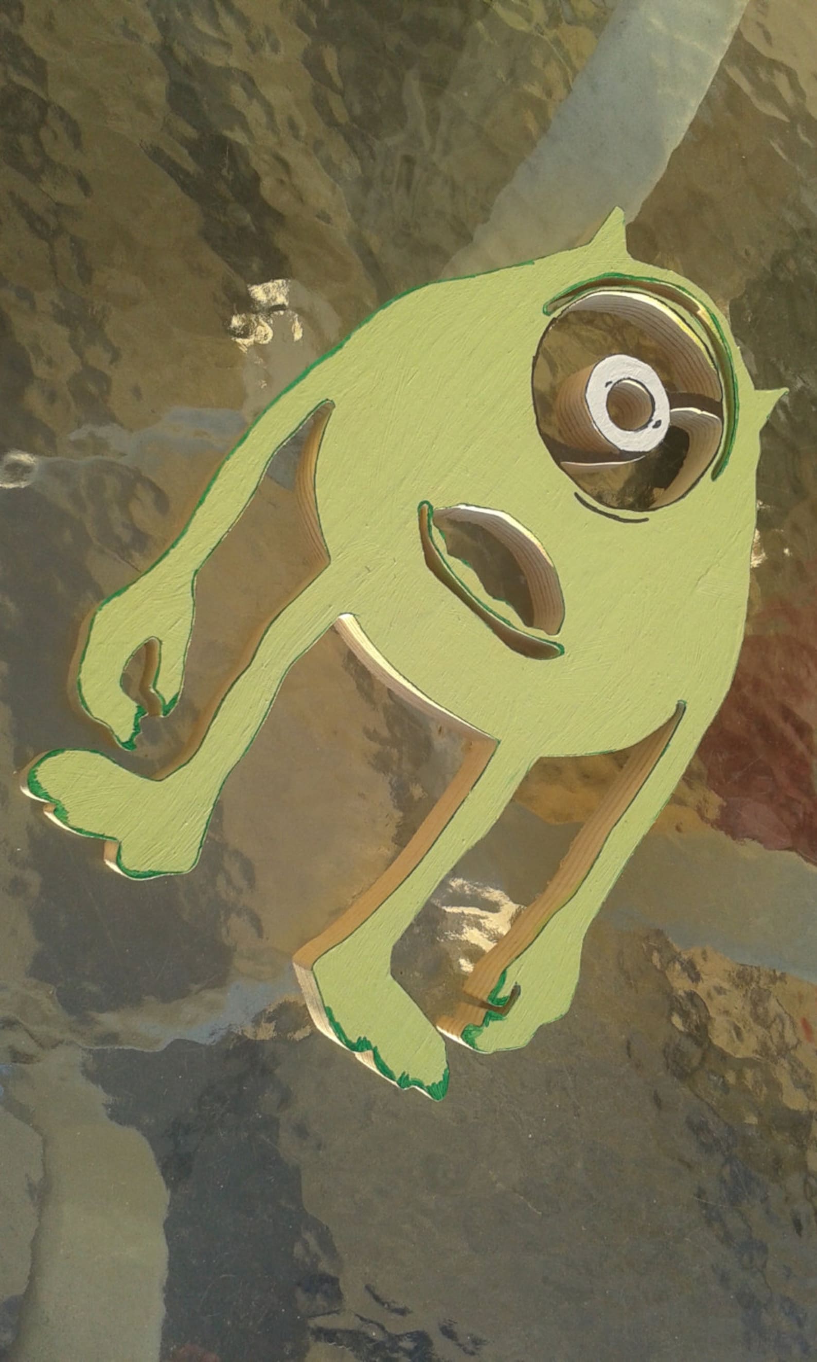 Mike Wazowski Mikey Monsters University Inc Pixar Movie wood - Etsy