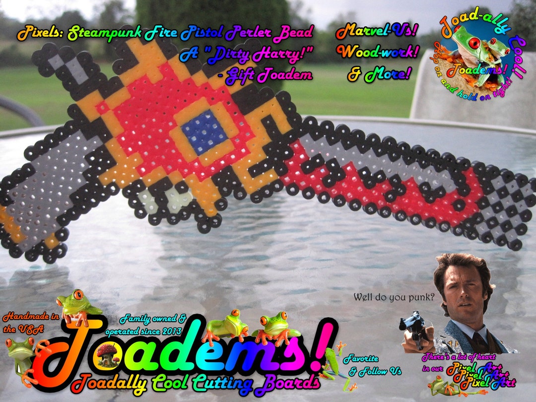 Toad-ally Trendy Pixels: Steampunk Fire Pistol Perler Bead Pixel Art ...