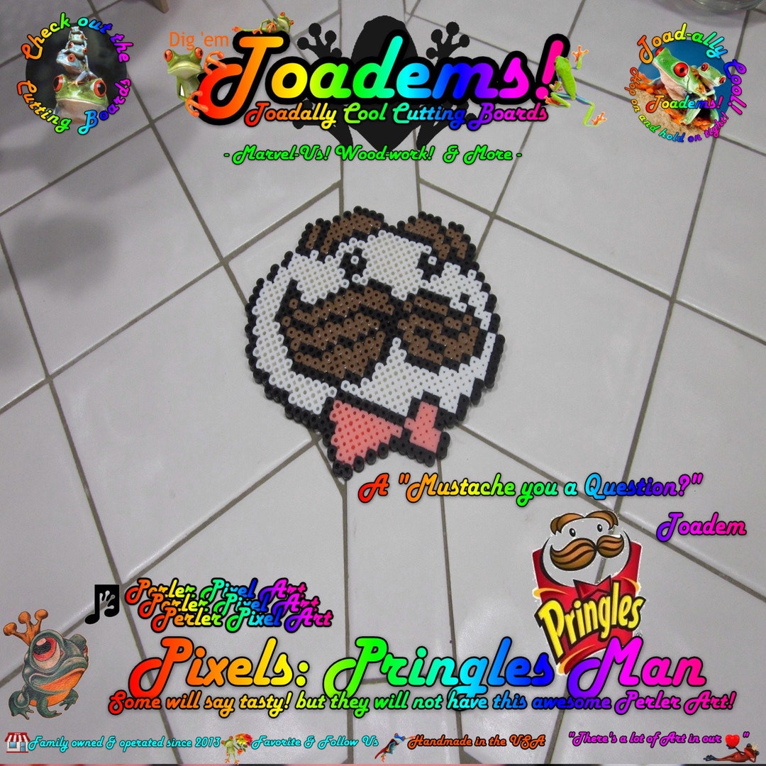 Pixels: Pringles Man perler Pixel Art - Etsy Canada