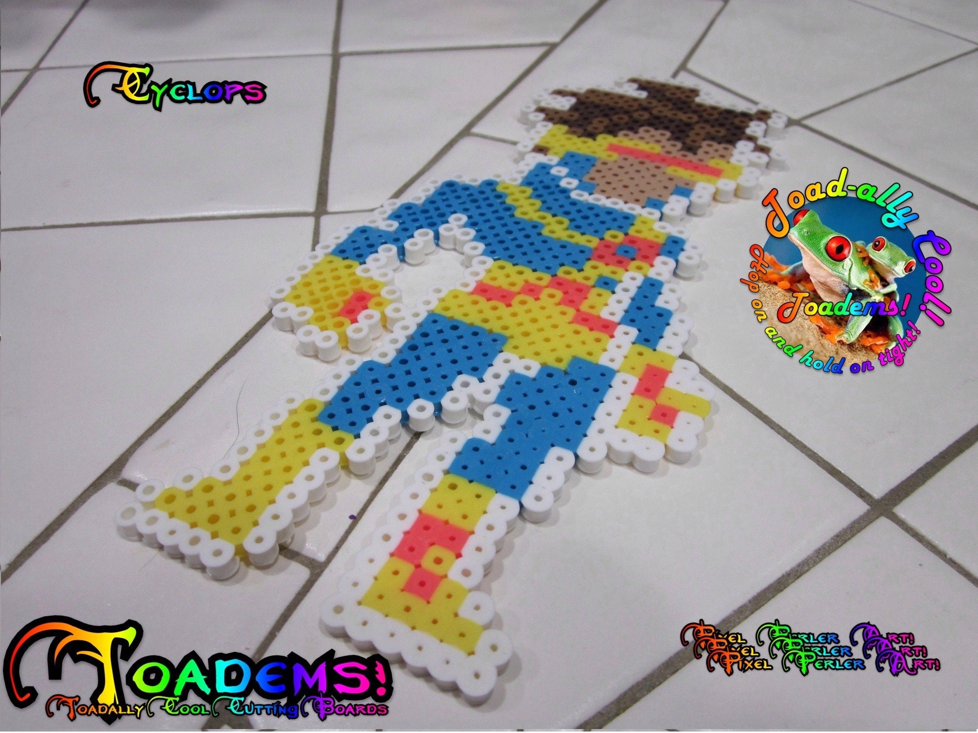 Toad-ally Cool Cyclops Marvel Mutant Wall 8-bit Pixel Art - Etsy