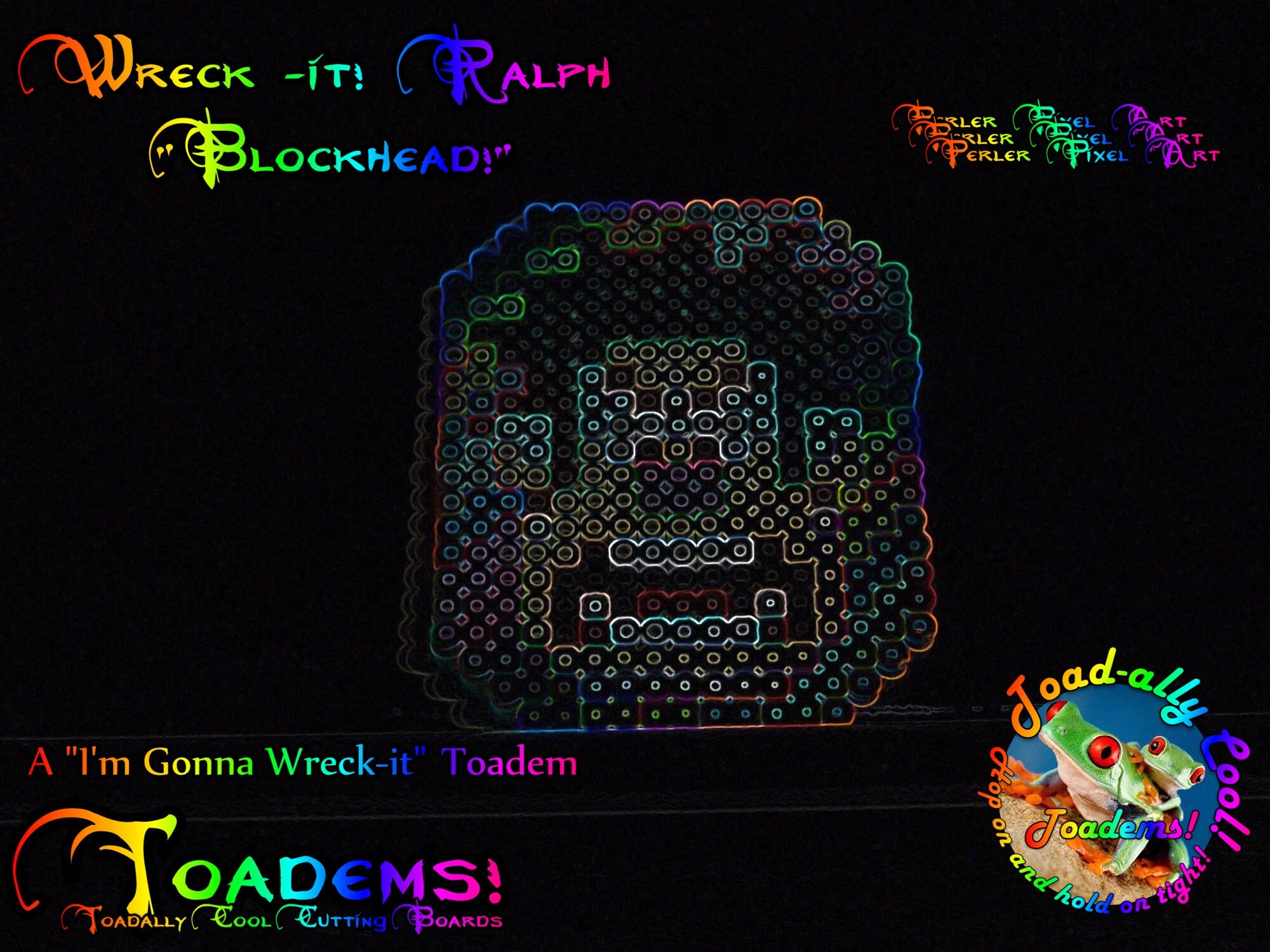 Toad-ally Pixels: Wreck It Ralph Rainbow Colored Perler Bead - Etsy Sweden