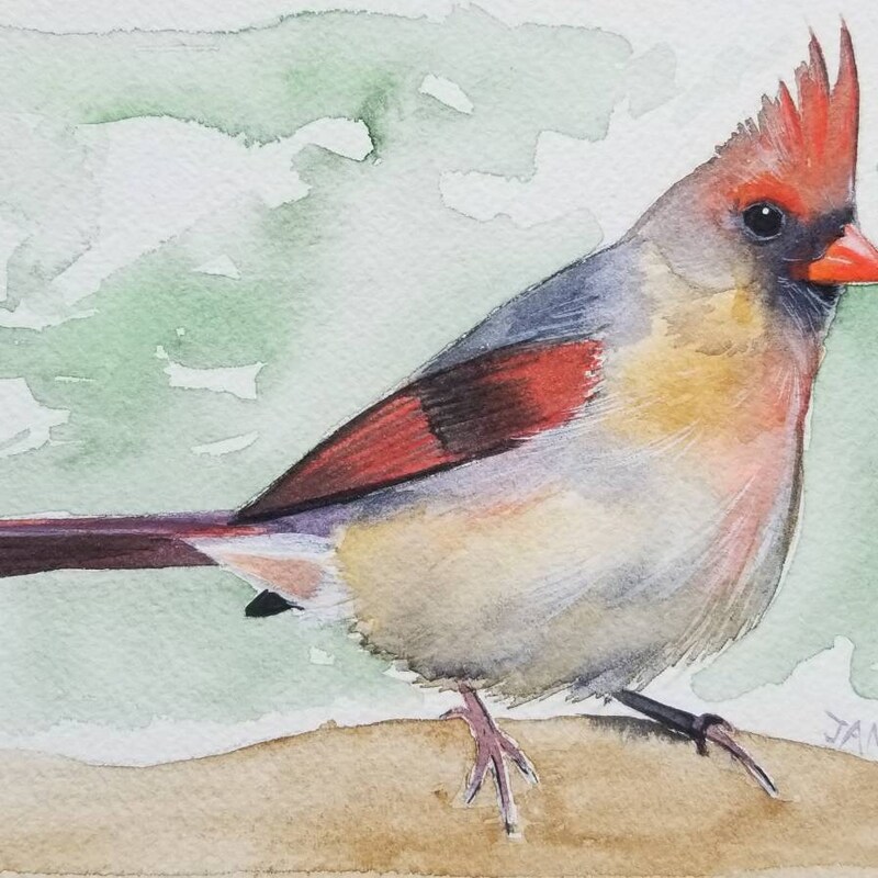 Cardinal Painting - Etsy