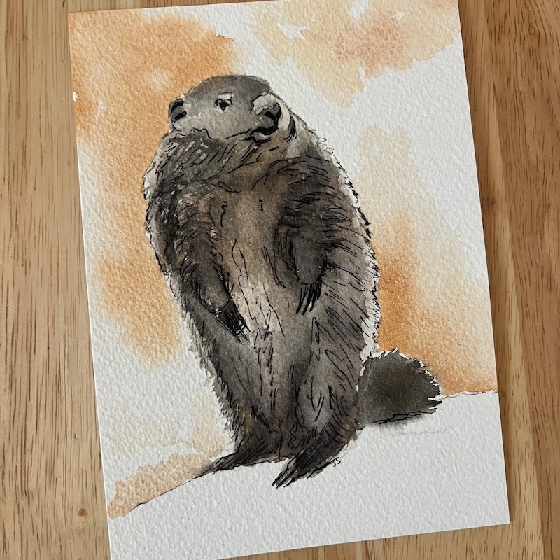 Original Groundhog Art - Etsy