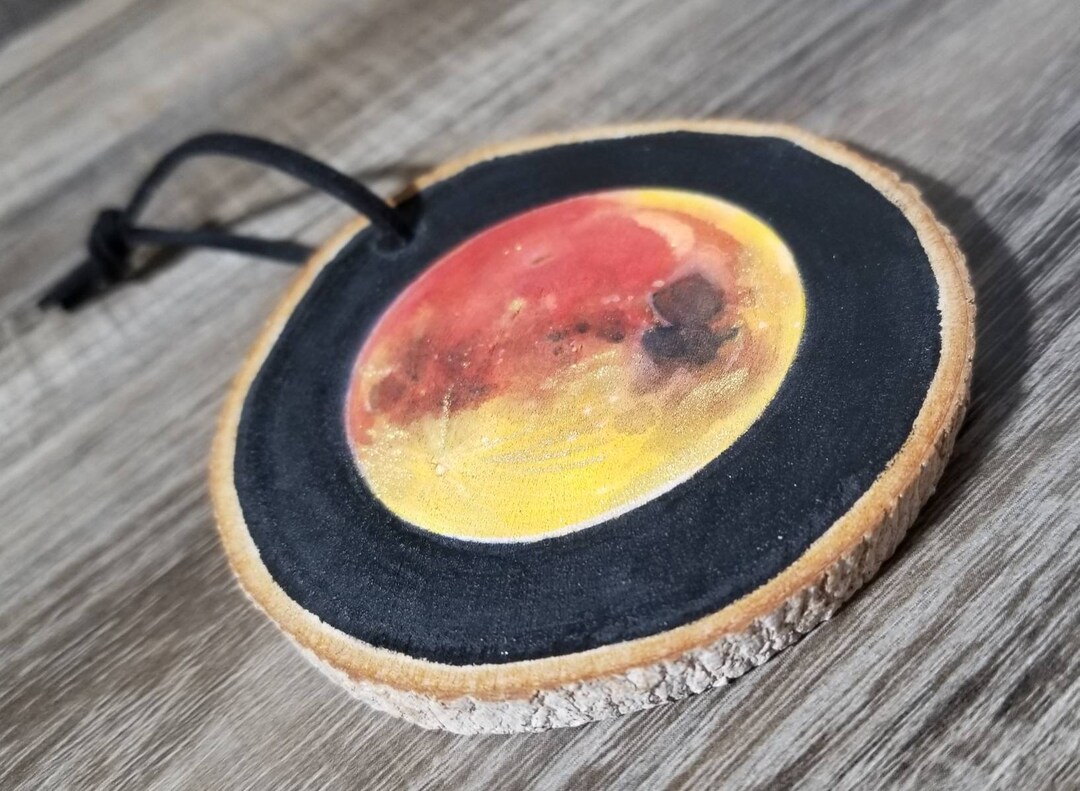 Blood Moon Art, Blood Moon Painting, Witch Kitchen Decor, Moon Ornament ...