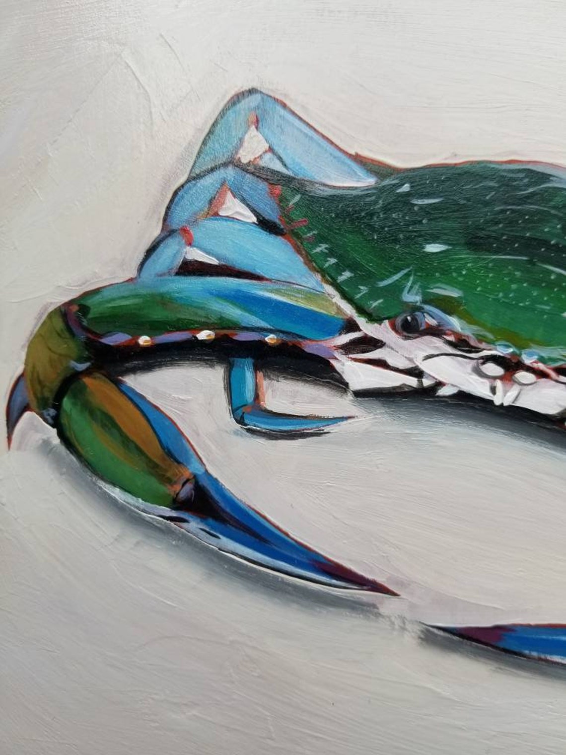 Blue Crab Art Blue Crab Decor Crab Lover Gift Crab - Etsy