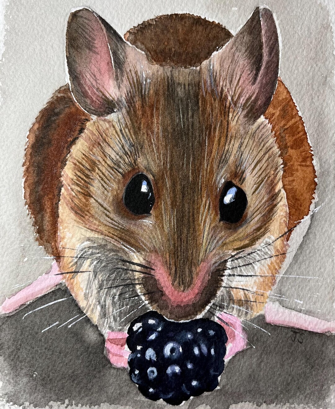 Autumn Mouse, Mouse Watercolor, Field Mouse, Get Well Gift for Women ...
