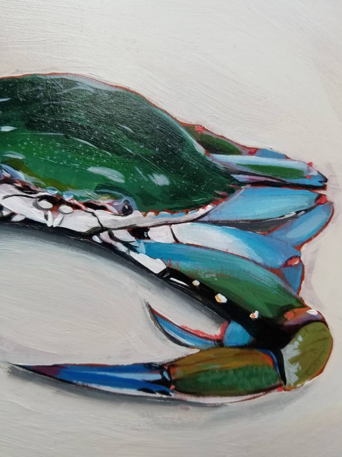 Blue Crab Art Blue Crab Decor Crab Lover Gift Crab - Etsy