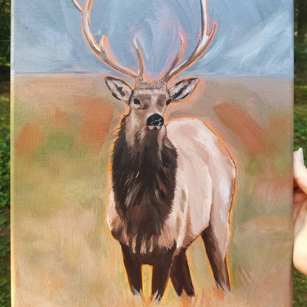 Elk Painting - Etsy