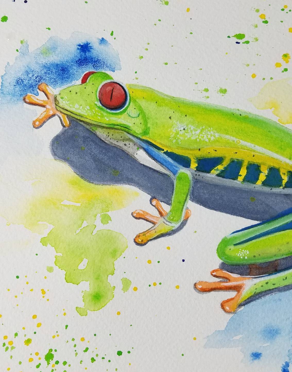 Tree Frog Art Frog Painting Watercolor Frog Gifts for Women | Etsy