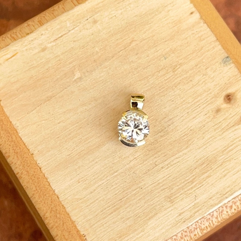Gold Bezel Pendant - Etsy