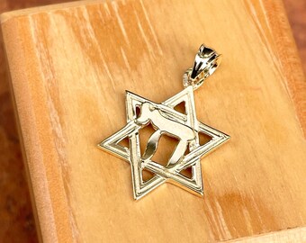 14k Solid Gold Jewish Pendant Religious Pendant Chai Necklace - Etsy