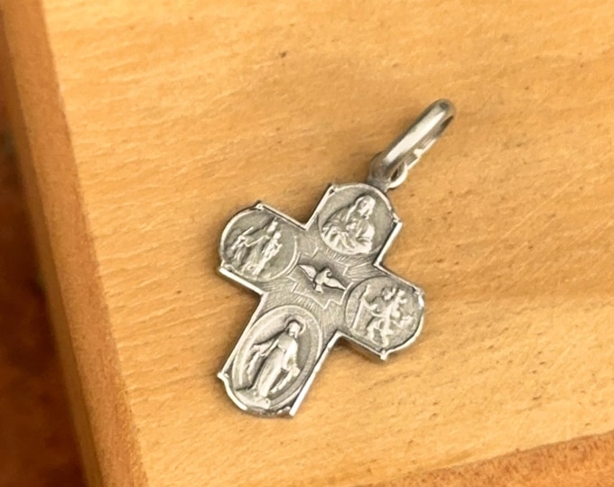 Italian Five Way Cross, Four Way Cross, Religious Cross, 14k Gold ...
