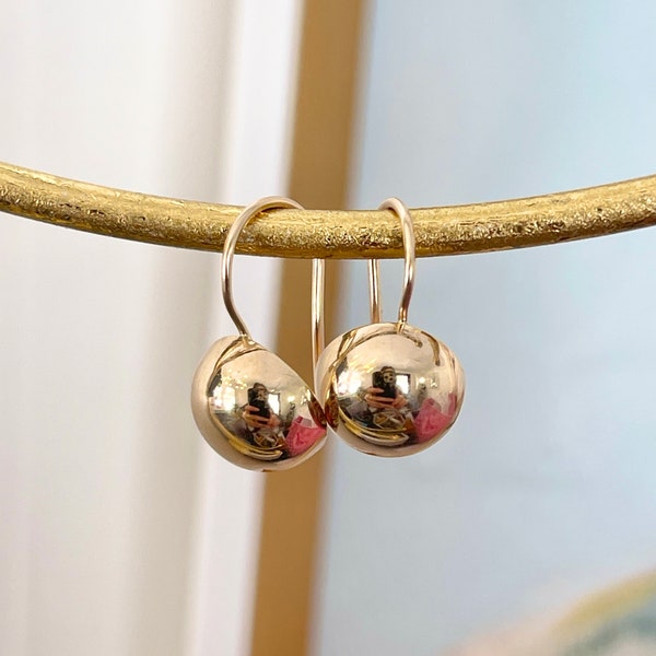 Gold Ball Earrings - Etsy