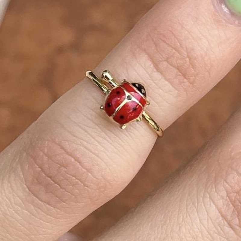 Ladybug Ring - Etsy