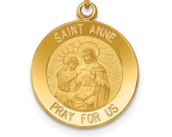Gold St Anne Pendant - Etsy