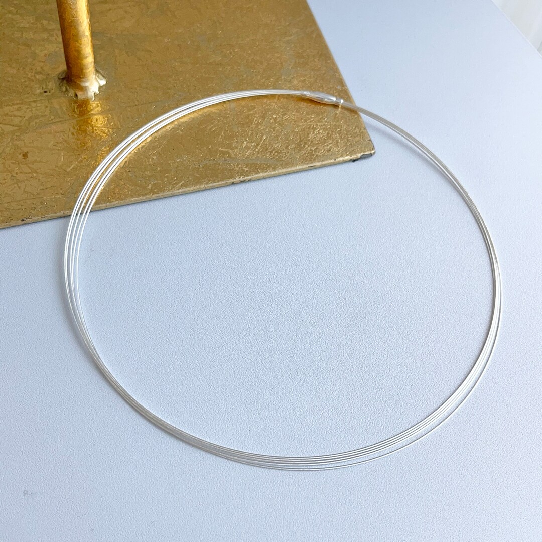 Sterling Silver 5 Strand Mesh Wire Necklace Strands 16" or 18" NEW Push ...