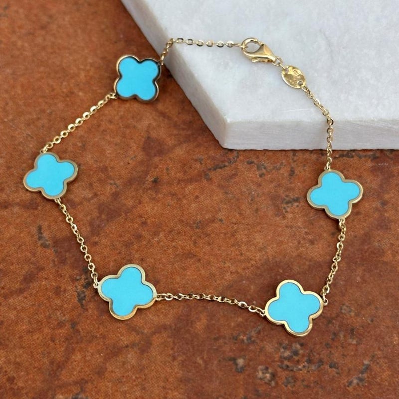 Turquoise Clover - Etsy