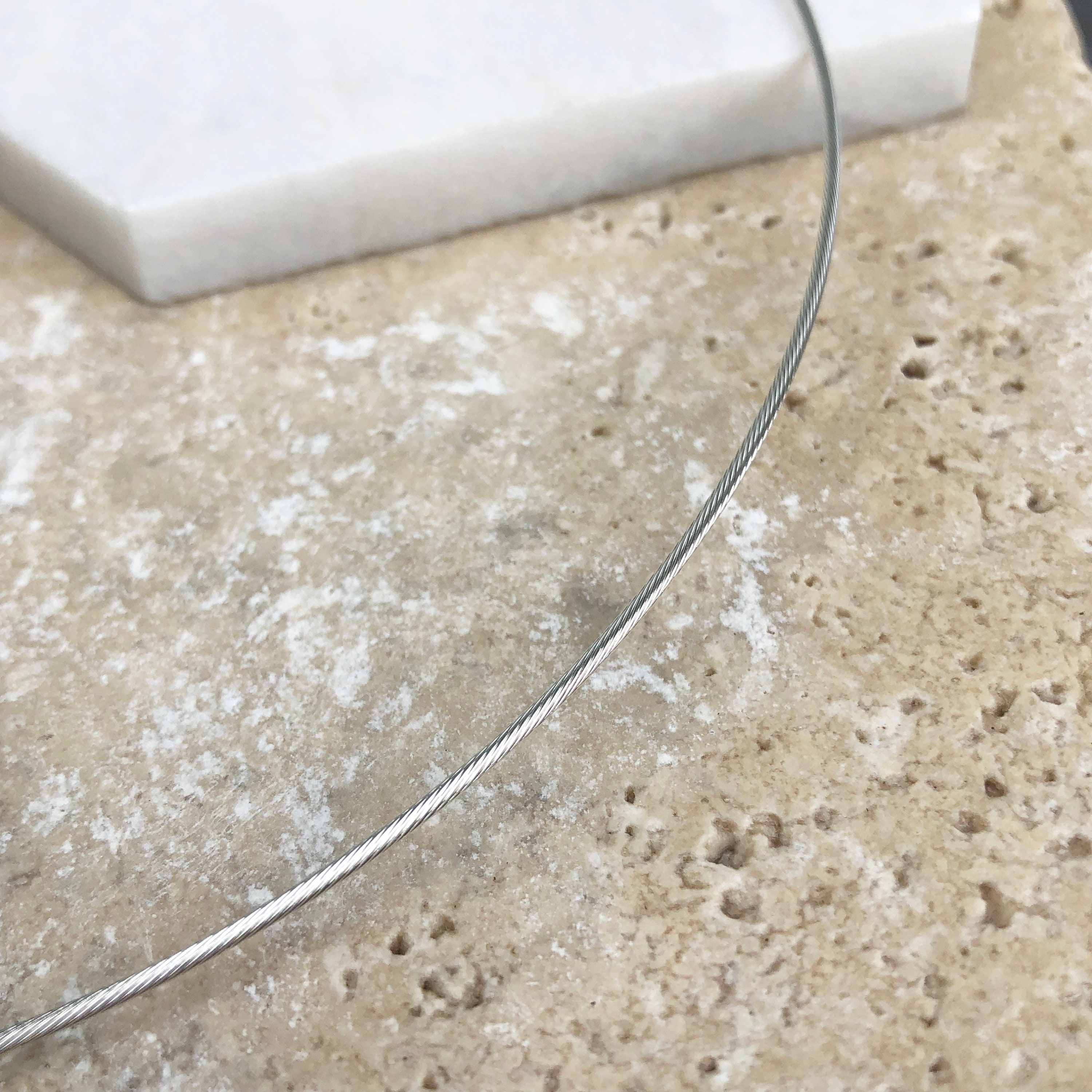 Sterling Silver Neck Wire Omega Cable Necklace 1.25mm Round | Etsy