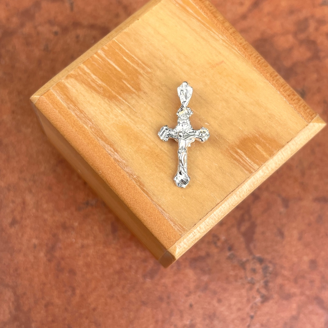 Sterling Silver Detailed Inri Crucifix Cross Pendant Charm NEW Unisex ...