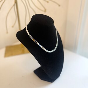 Sterling Silver Neck Wire Flat Necklace With Pendant Dip Curved "v ...