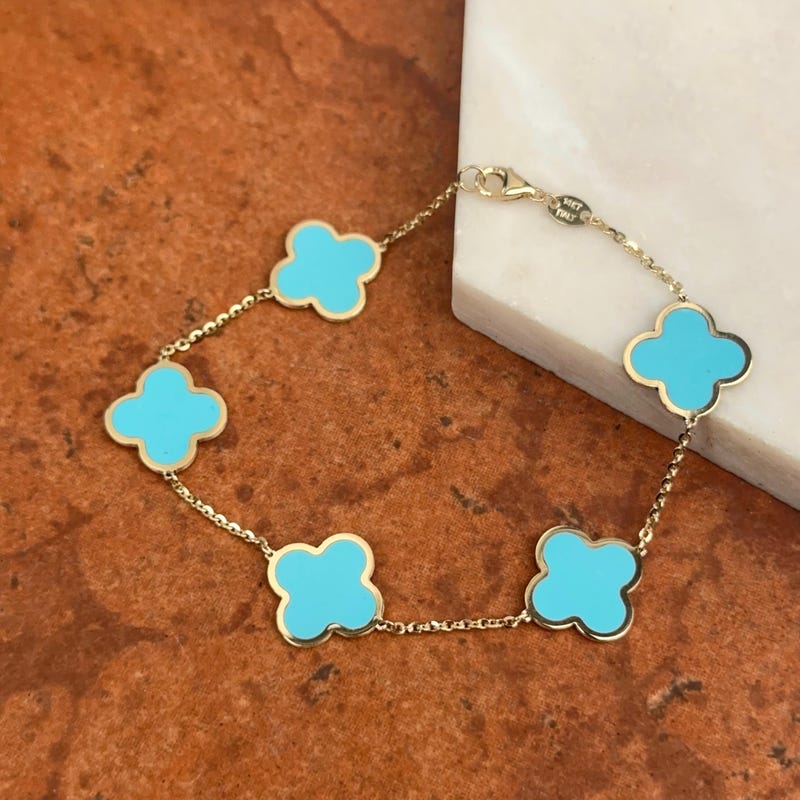 Turquoise Clover - Etsy