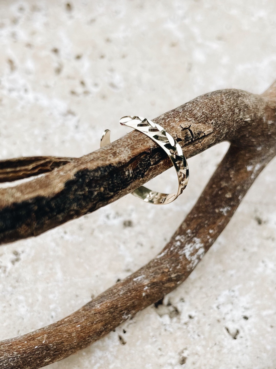 14KT Yellow Gold Diamond-cut Toe Ring Adjustable Thin Delicate ...