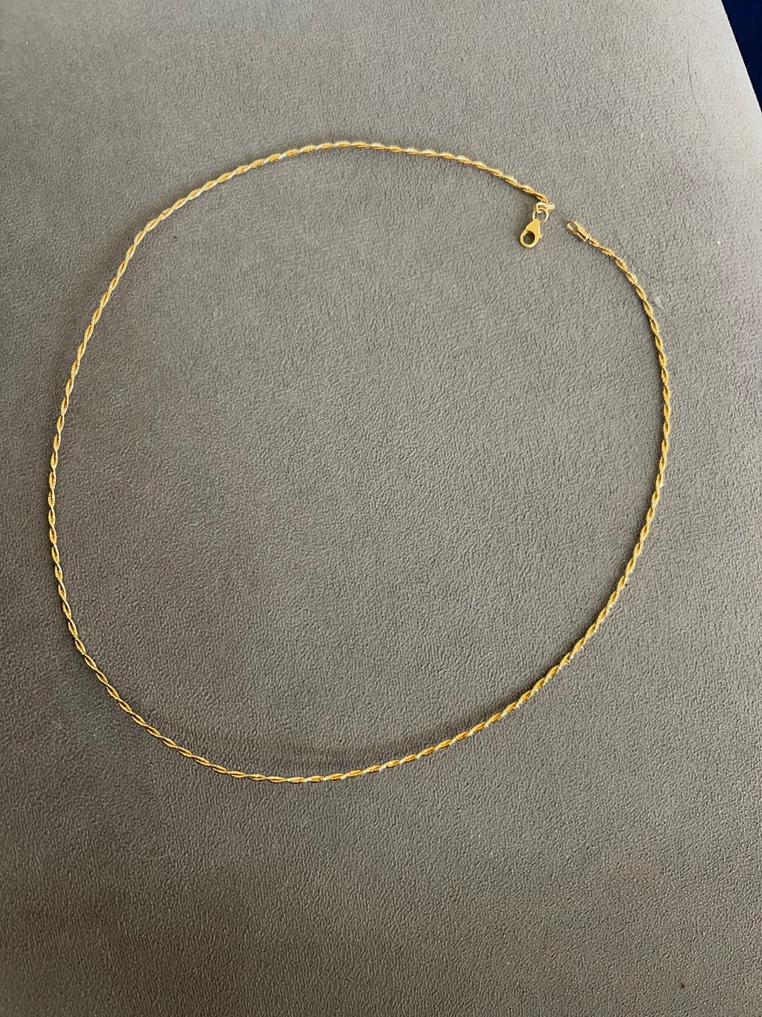 Estate Vintage 14KT Yellow Gold 2 Strand Cable Omega Wire Twisted Cable ...